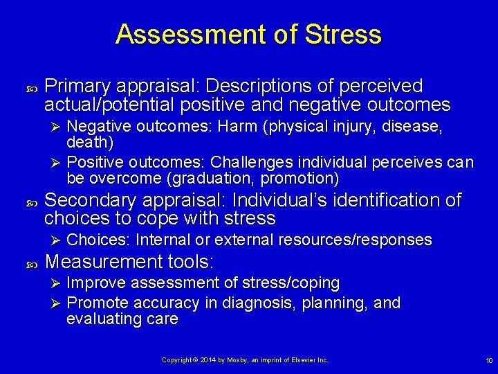 Chapter 13 Stress Management Copyright 2014 by Mosby