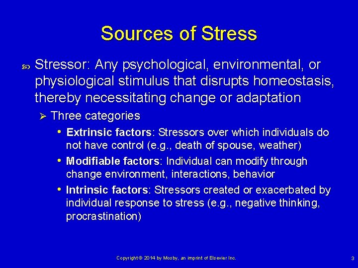 Chapter 13 Stress Management Copyright 2014 by Mosby