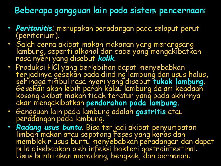 PENCERNAAN ABSORPSI DAN TRANSPORTASI By Fitri Dian Nila