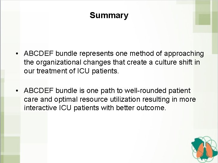 National Approach to Standardize And Improve Mechanical Ventilation