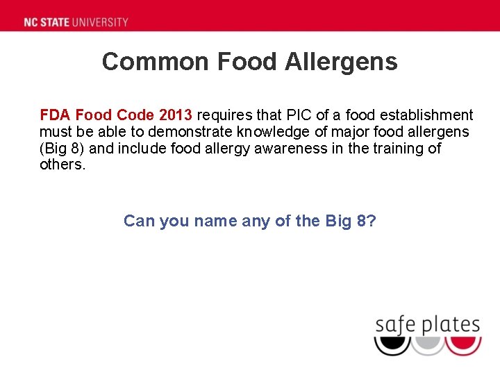 Module 11 Allergens Toxins and Chemical Contamination Case