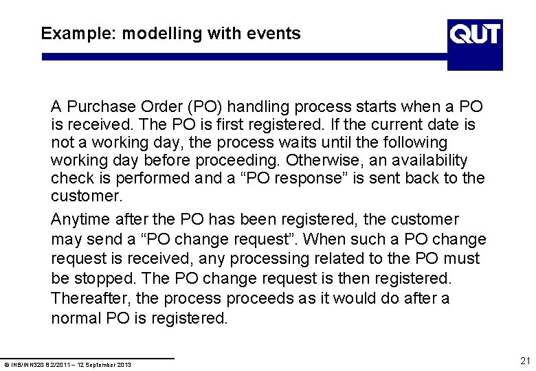 Business Process Modelling 8 22013 Marcello La Rosa