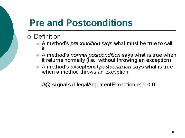 Design by Contract with JML CS 3331 Fall