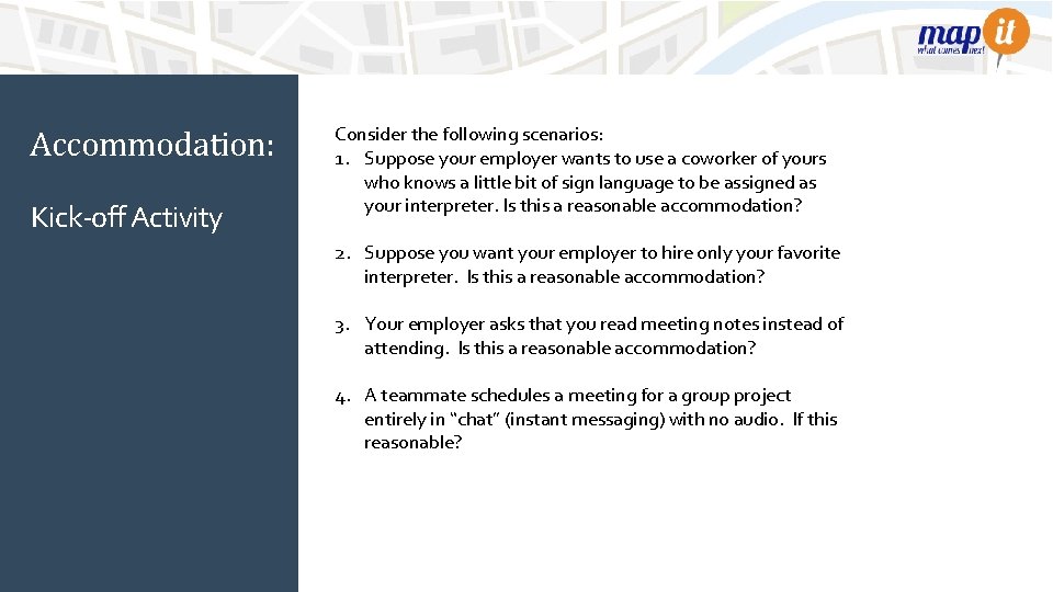 Accommodations Learning Objectives Students can explain the relationship