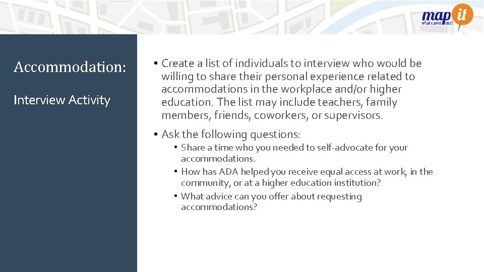 Accommodations Learning Objectives Students can explain the relationship