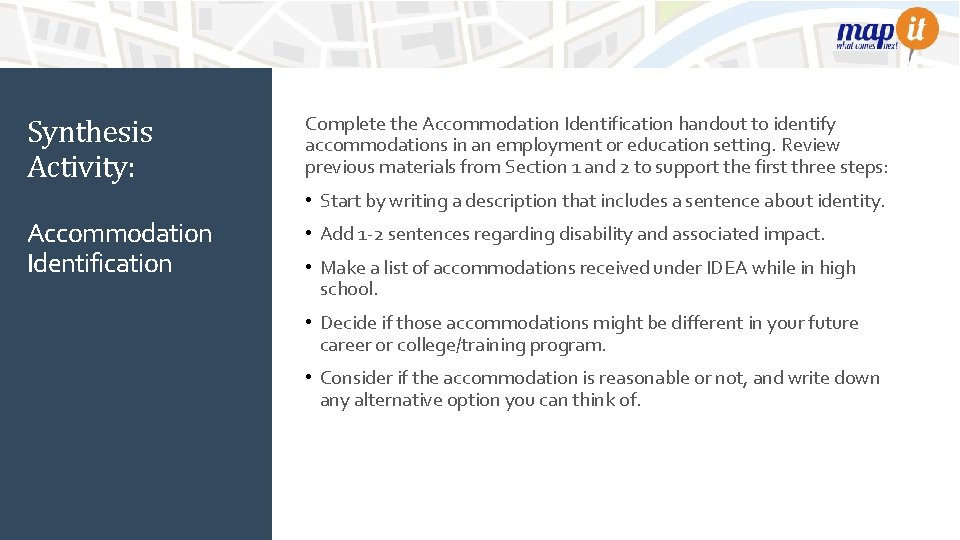 Accommodations Learning Objectives Students can explain the relationship