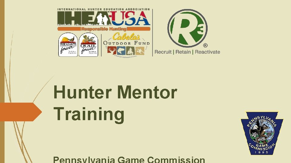 Hunter Mentor Training Welcome Introductions Introduction Name Where