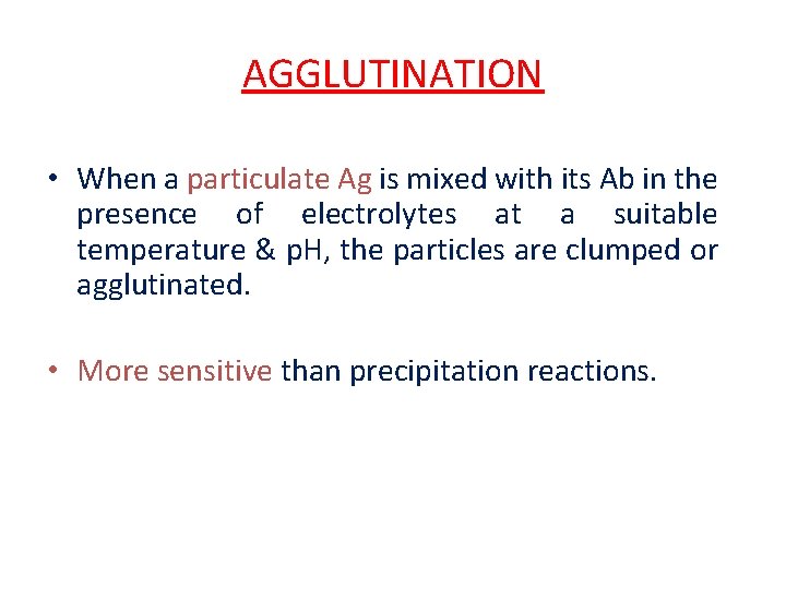 AntigenAntibody reactions Ag Ab reactions in vitro are