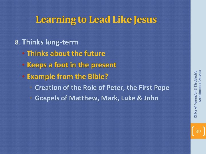 Lead Like Jesus Office of Formation Discipleship Archdiocese