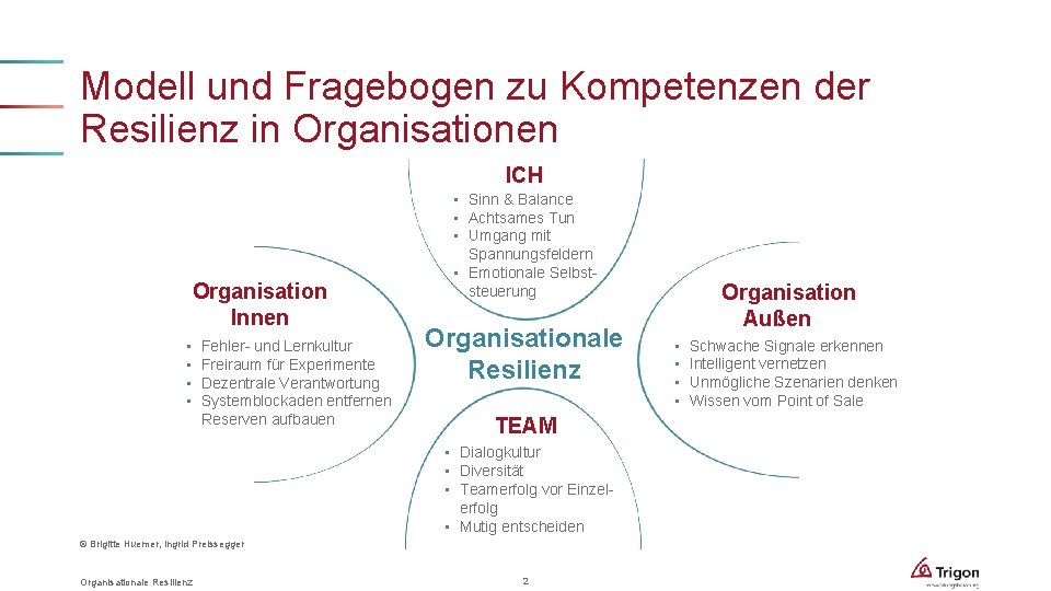 Modell Fragebogen zu Kompetenzen der Resilienz in Organisationen