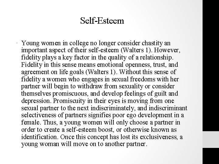 Causes of Sexually Promiscuous Behaviors in Young Adults