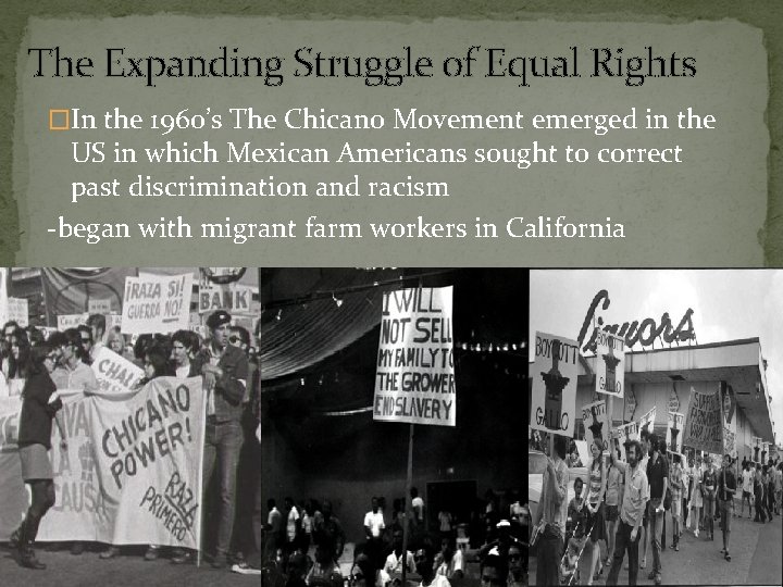 Expanding Equality 1960s and Vietnam Unit 11 Struggle