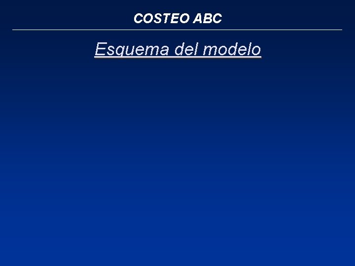COSTEO ABC ACTIVITY BASED COSTING Costeo basado en