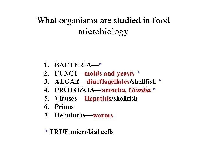 Food Microbiology Microorganisms as causative agents of disease