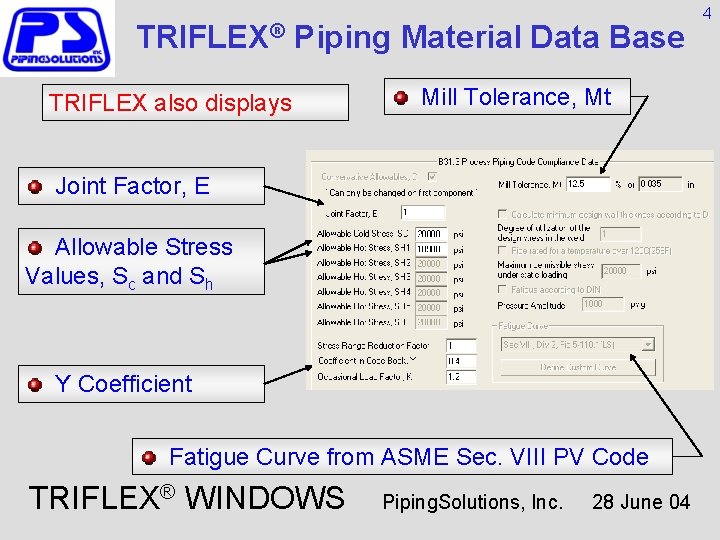 1 Benefits of Using the Piping Material Data