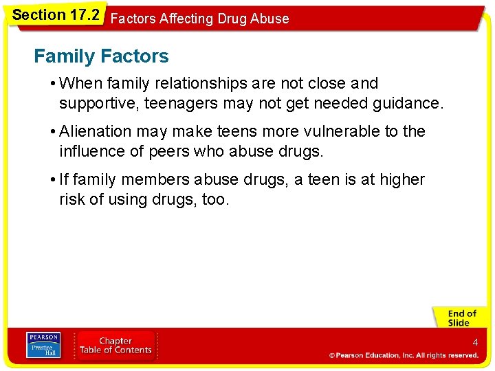 Section 17 2 Factors Affecting Drug Abuse Objective