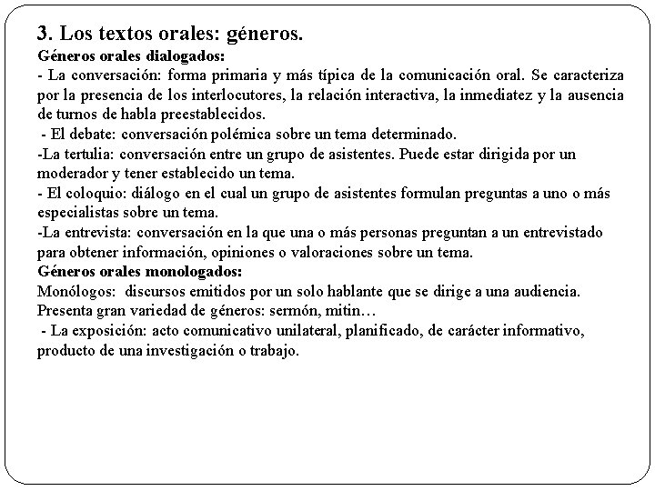 Unidad didctica 9 El texto lengua oral y