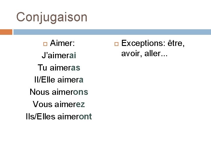 LE FUTUR ET LE CONDITIONNEL LES REGLES DE