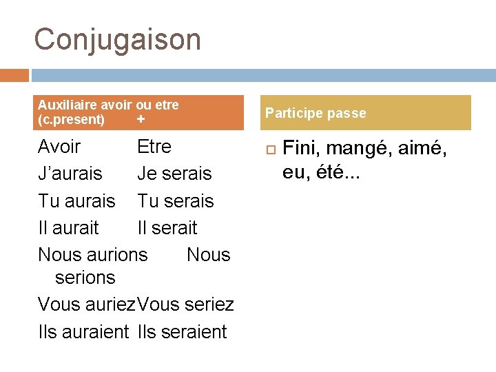 LE FUTUR ET LE CONDITIONNEL LES REGLES DE