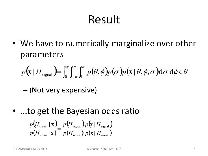 Bayesian burst detection Antony Searle ANU with Patrick