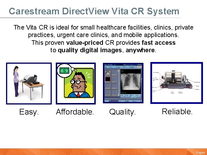 Carestream Direct View Vita CR System Next generation