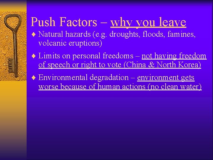 World Geography SOL 6 Human Migrations Cultural Interactions