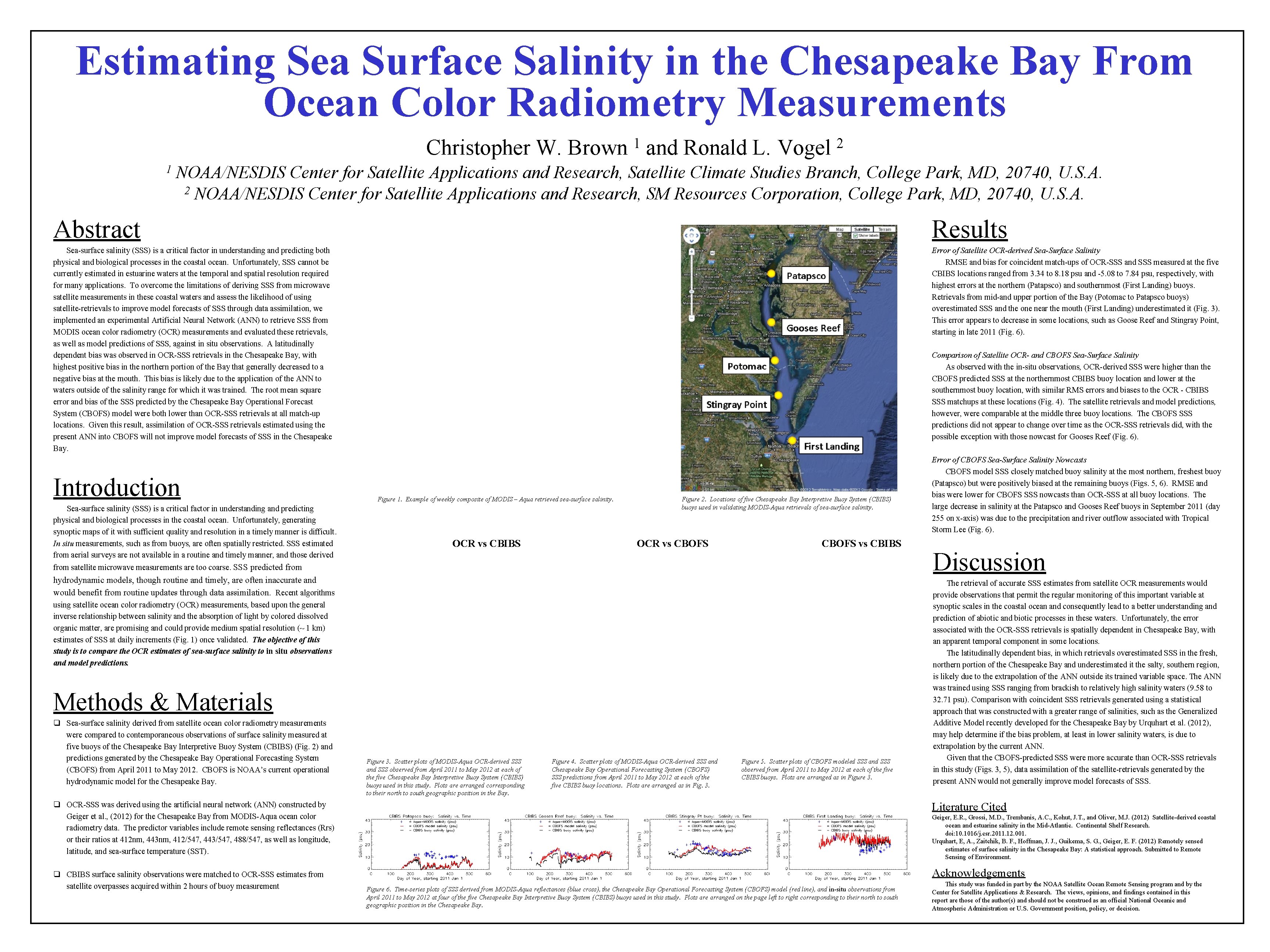 Estimating Sea Surface Salinity in the Chesapeake Bay