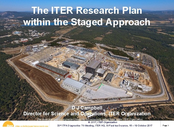 The ITER Research Plan within the Staged Approach