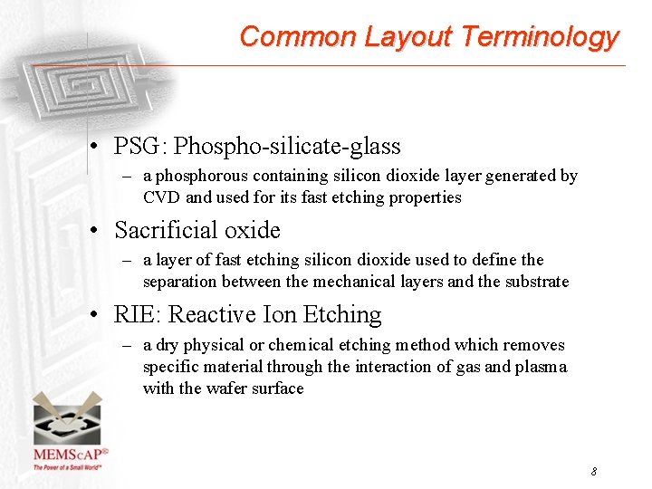 Introduction to Prototyping Using Poly MUMPs Steve Wilcenski