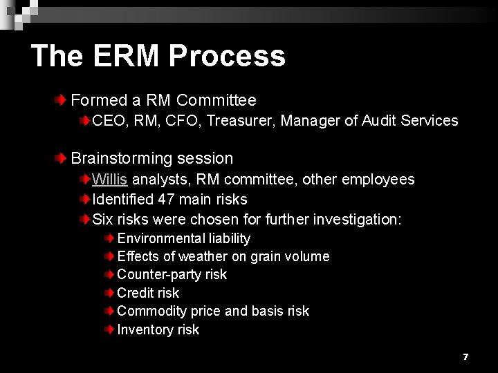 United Grain Growers Enterprise Risk Management A Case