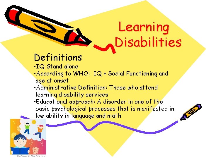 Definitions Learning Disabilities IQ Stand alone According to
