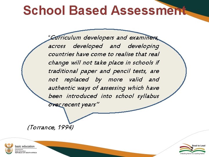 SOUTHERN AFRICA ASSOCIATION OF EDUCATION ASSESSMENT SAAEA 2018