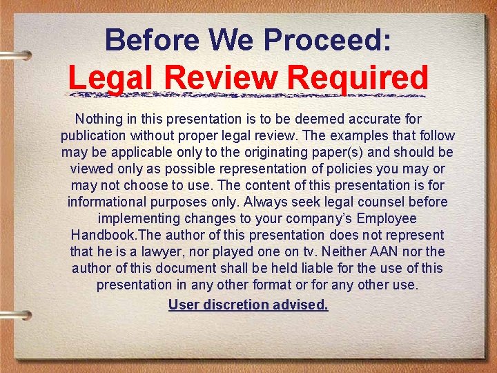 Alternatives View of Employee Handbooks Or Putting our