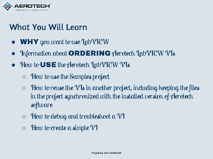 Aerotech Lab VIEW Interface What Why and How