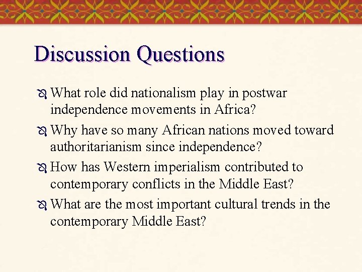 28 Challenges of Nation Building in Africa and