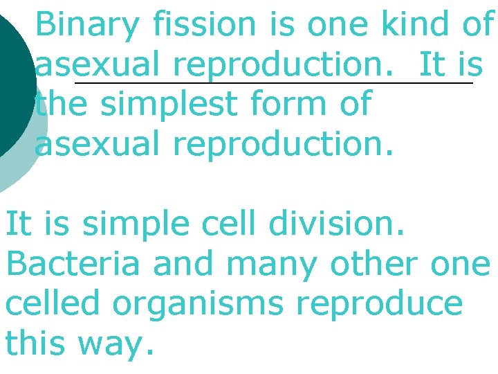 Lesson 12 What are binary fission and budding