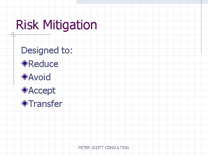 Implementing an effective risk management strategy based upon