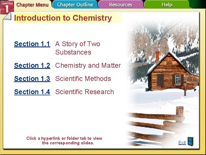 Introduction to Chemistry Section 1 1 A Story
