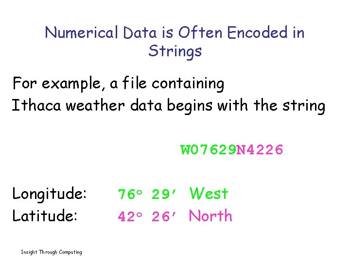 15 Strings Operations Subscripting Concatenation Search NumericString ...