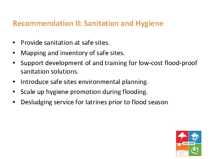 POSITION PAPER NO 1 WATER SANITATION HYGIENE BUILDING