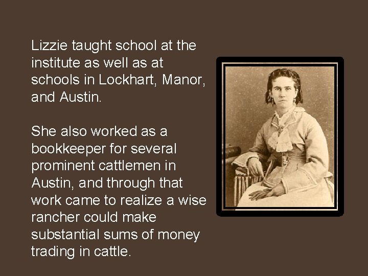 Lizzie Johnson Charles Goodnight ThinkPairShare Why would a