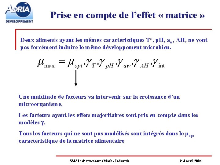 La microbiologie prvisionnelle Un outil pour Estimer la