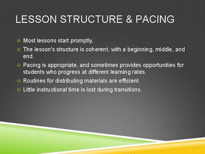 TAP CLUSTER LESSON STRUCTURE PACING Cycle I EVALUATION