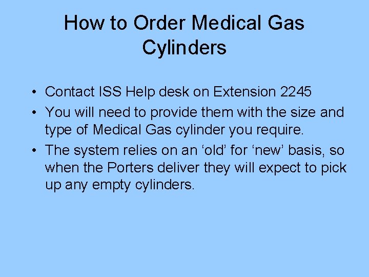 Medical Gases Piped and Cylinder Training Aim Understand