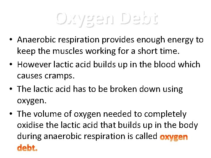 MAKING SENSE OF RESPIRATION IGCSE Biology 1 1