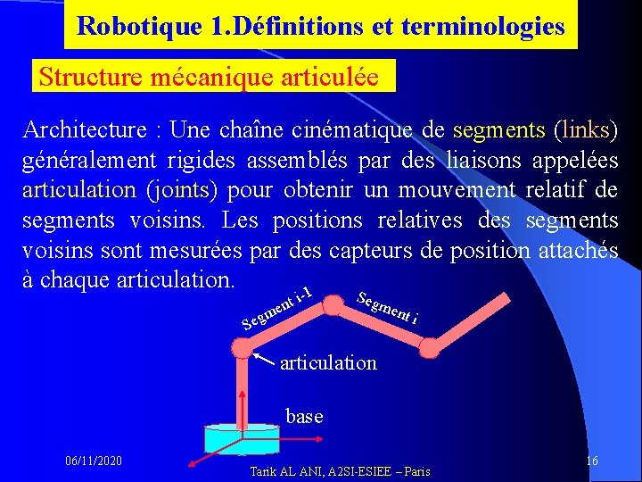 Introduction la robotique Partie 1 Dfinitions et terminologies