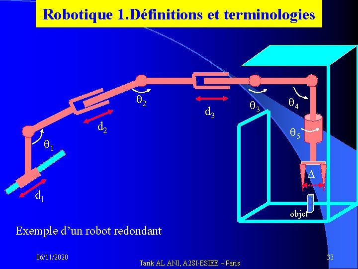 Introduction la robotique Partie 1 Dfinitions et terminologies