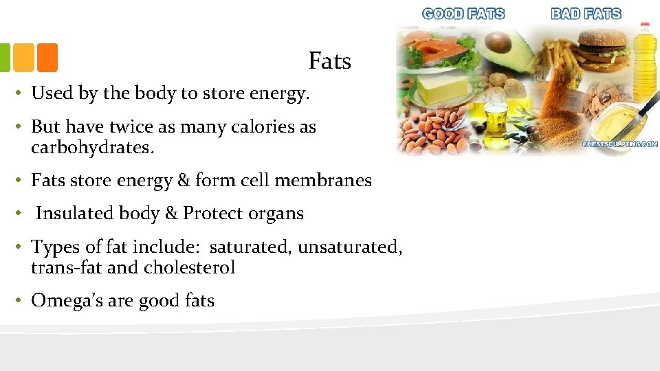 Essential Nutrients Carbohydrates The bodys main source of