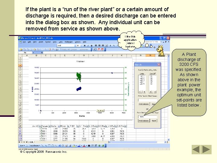 Using the Hydro Assistant The spreadsheet opens showing