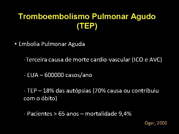 TEP diagnstico e tratamento Caio Jlio Csar dos